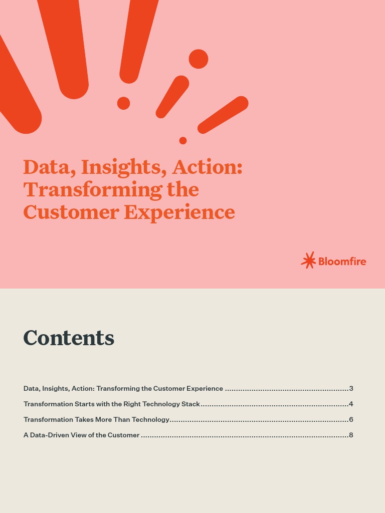 Data, Insights, Action: Transforming The Customer Experience | PDF ...