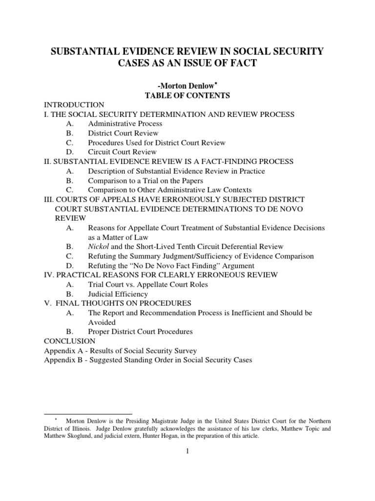 Substantial Evidence | PDF | Standard Of Review | Summary Judgment