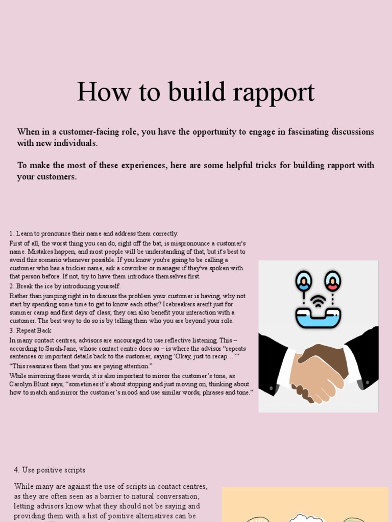 Effective Rapport-Building Techniques | PDF | Neuropsychological ...