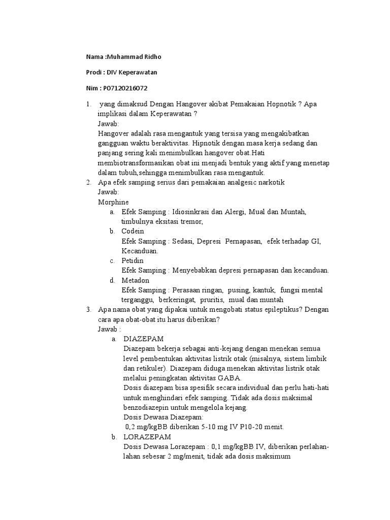 Muhammad Ridho Farmakologi | PDF