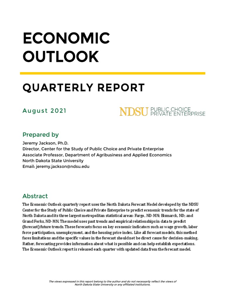 Economic Outlook - Q3 2021 | Download Free PDF | Forecasting | Economic ...