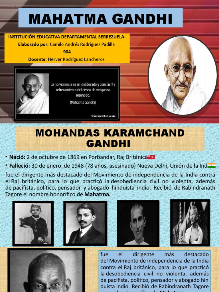 Biografía de Mahatma Gandhi para Niños | PDF | Mahatma Gandhi | Raj ...