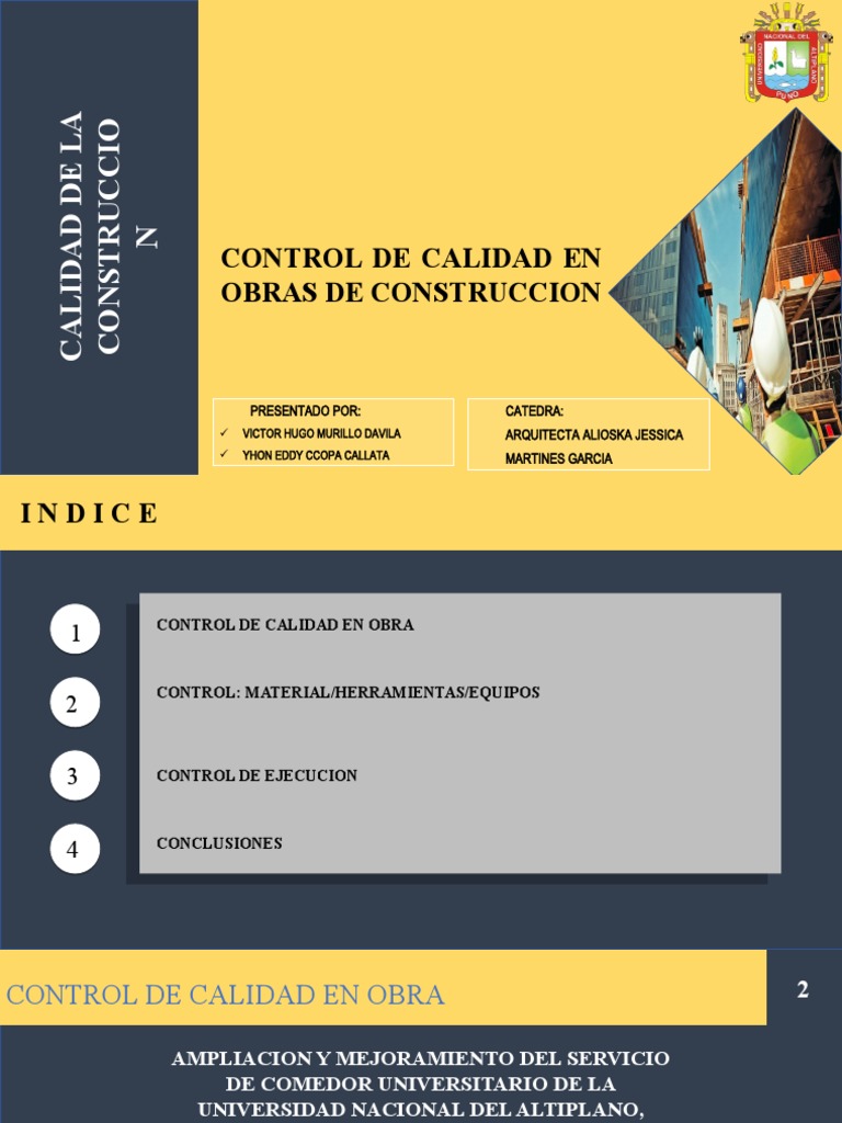 Control de Calidad en Construcción | PDF