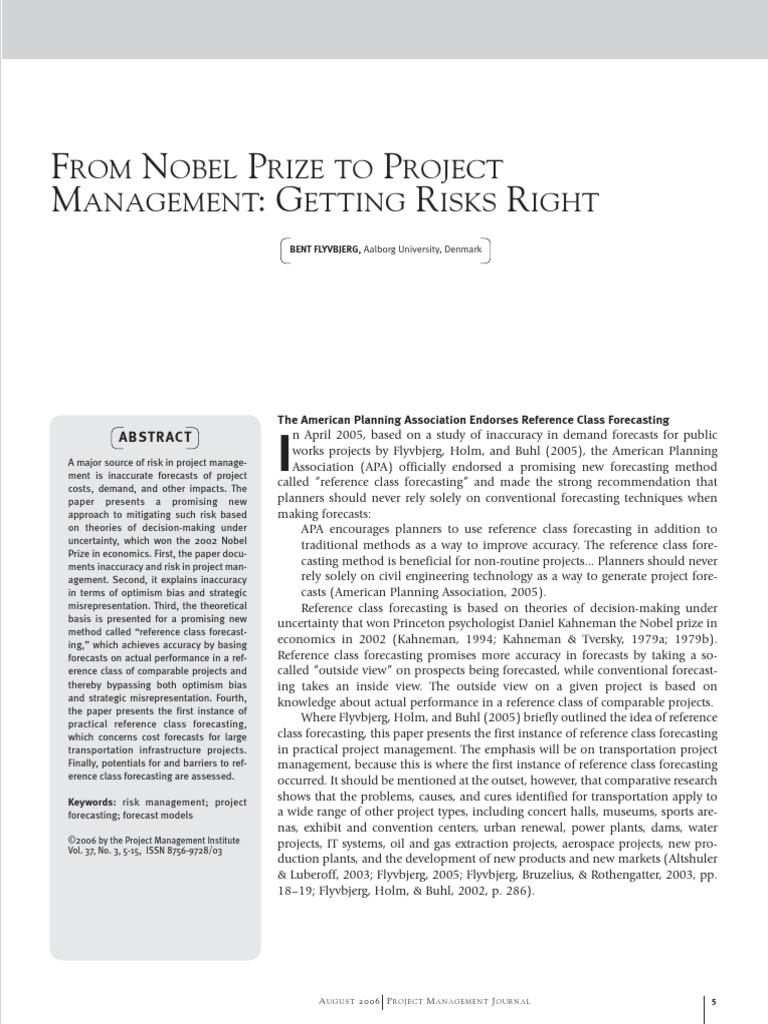 Week 4 Flyvbjerg - 2006 | PDF | Forecasting | Rail Transport