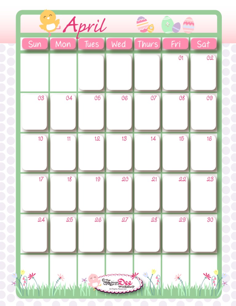 April 2011 Calendar | PDF