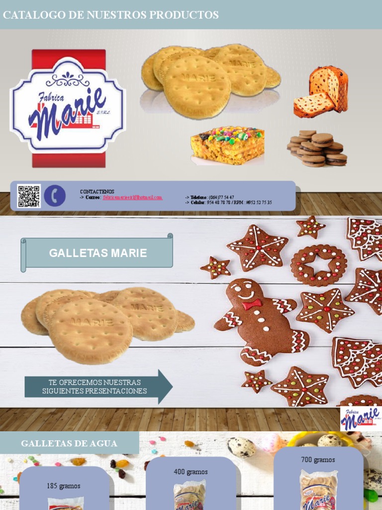 Galletas de Agua Marie: Variedades y Precios | PDF