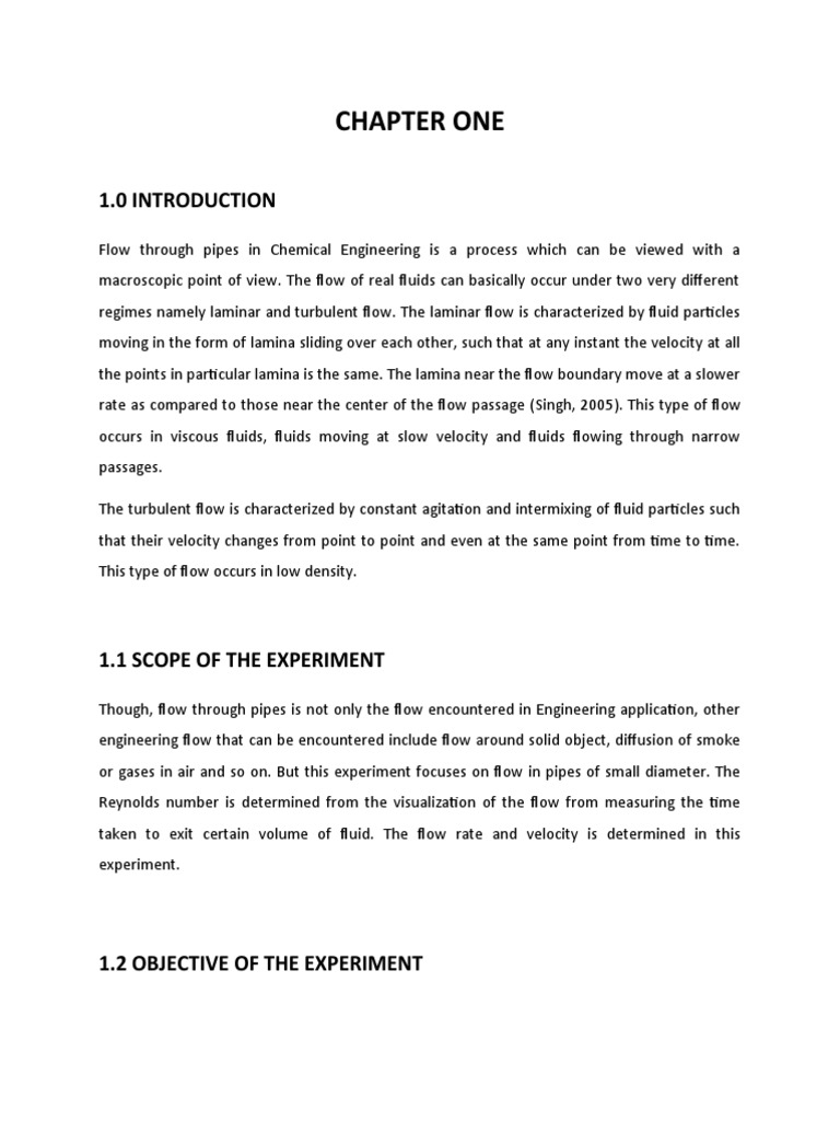 Reynolds Experiment (Body) | PDF | Reynolds Number | Fluid Dynamics