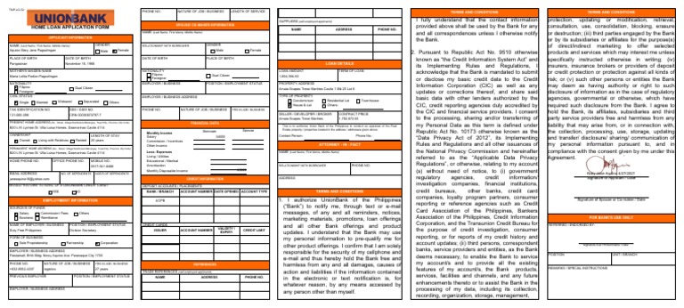 Home Loan Application Form: Terms and Conditions Terms and Conditions ...