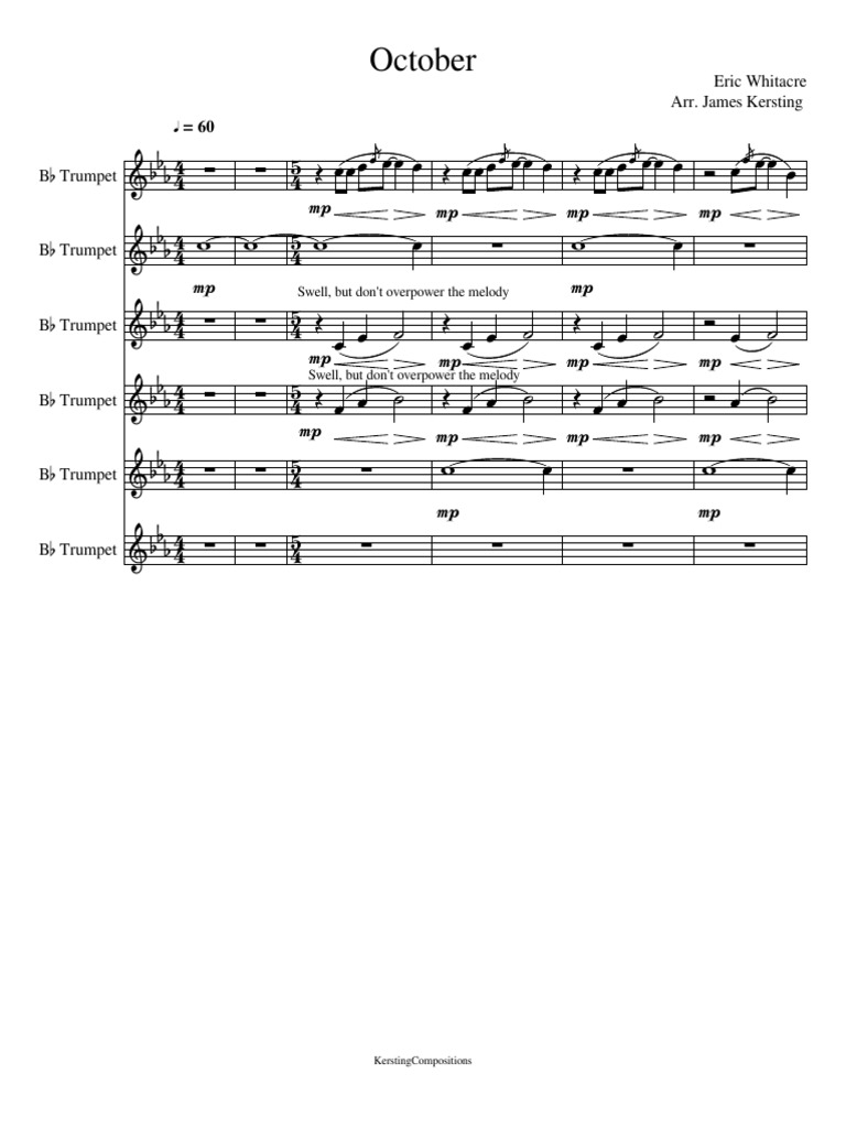 Whitacre - October - SCORE | PDF