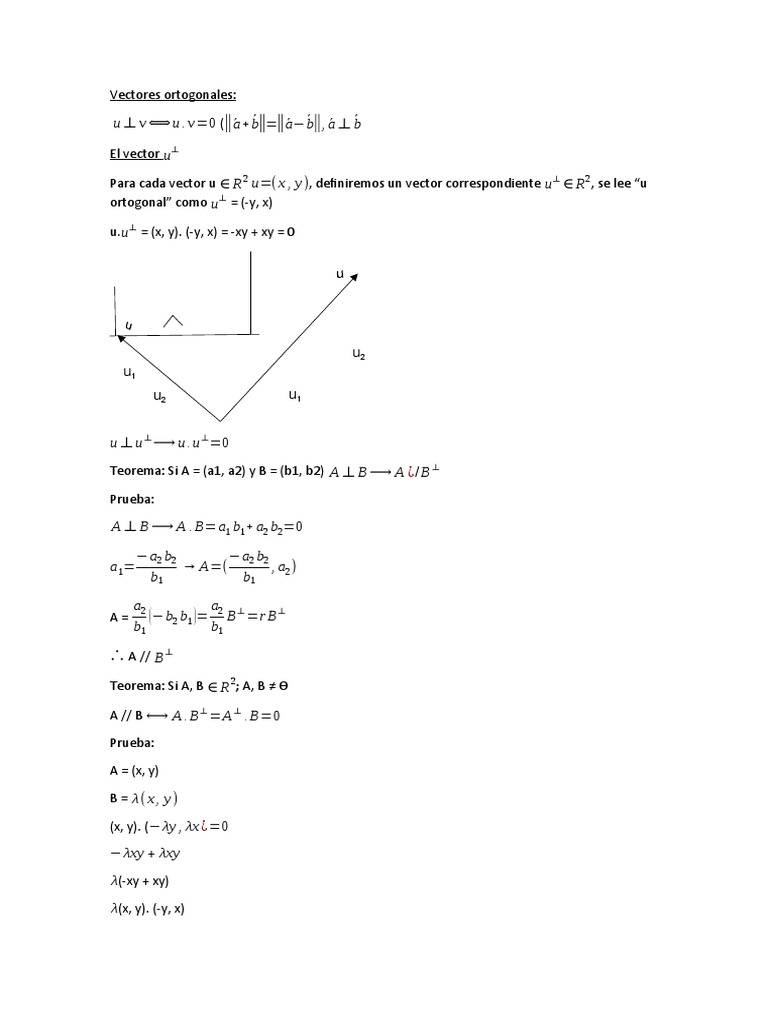 Vectores Ortogonales | PDF