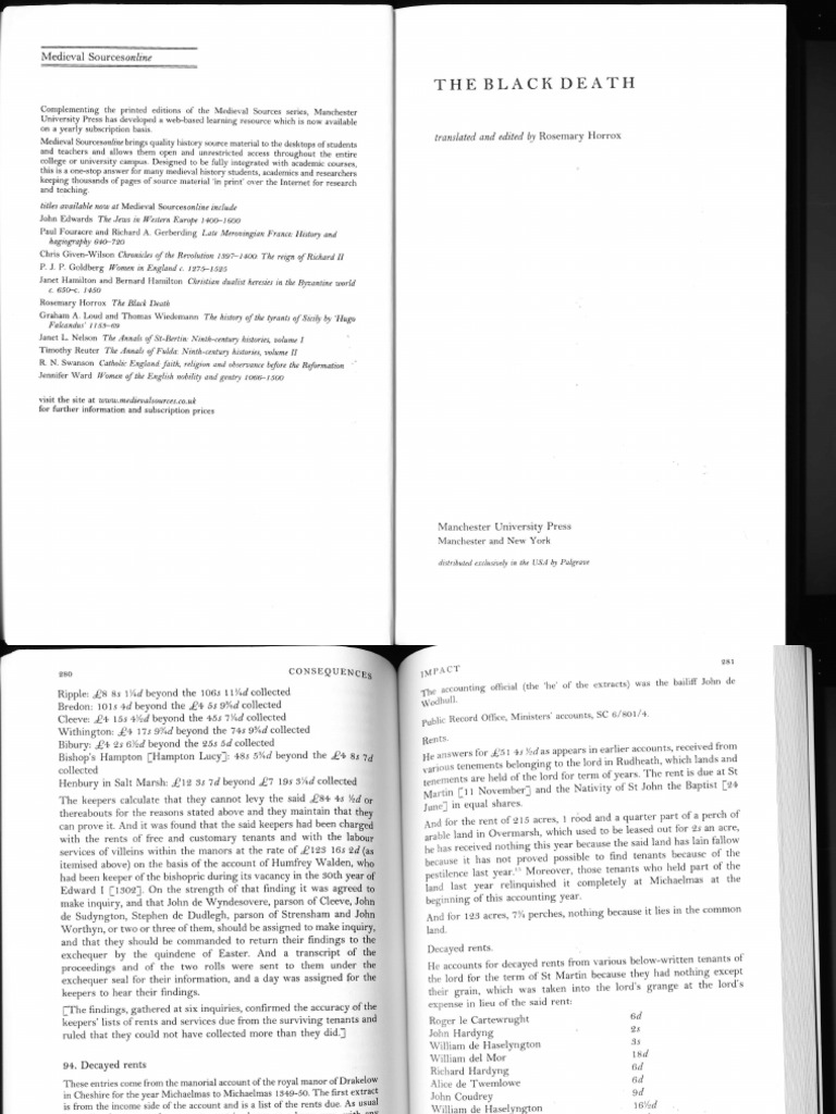 Primary Sources on the Black Death | PDF