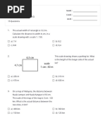 Form 3 Math Practice Test - Term 3 | PDF | Area | Geometry