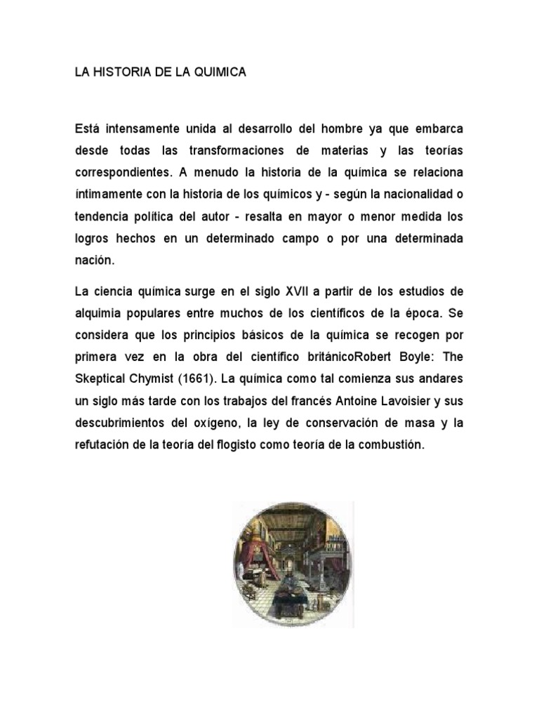 La Historia de La Quimica | PDF | Química | Alquimia
