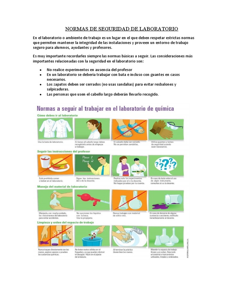 Reglas De Seguridad Del Laboratorio UTILIZACIÓN DEL LABORATORIO