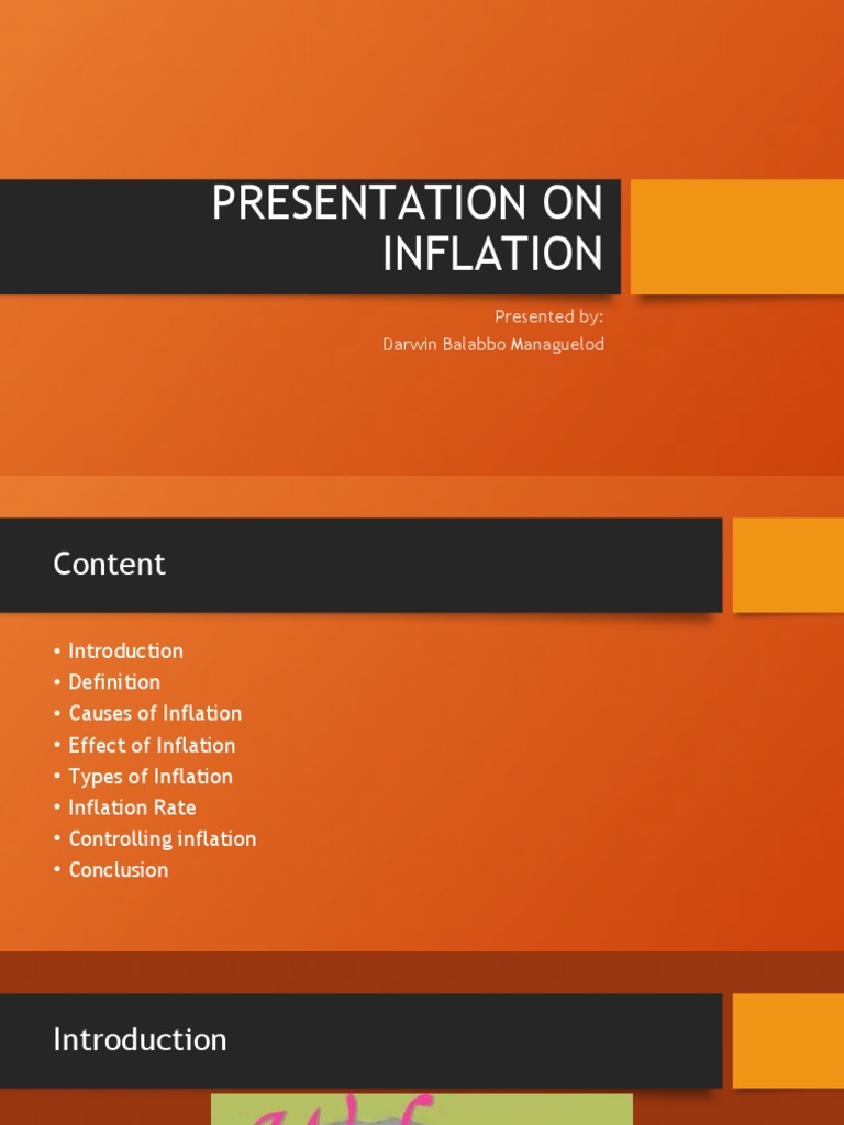 Presentation On Inflation: Presented By: Darwin Balabbo Managuelod ...