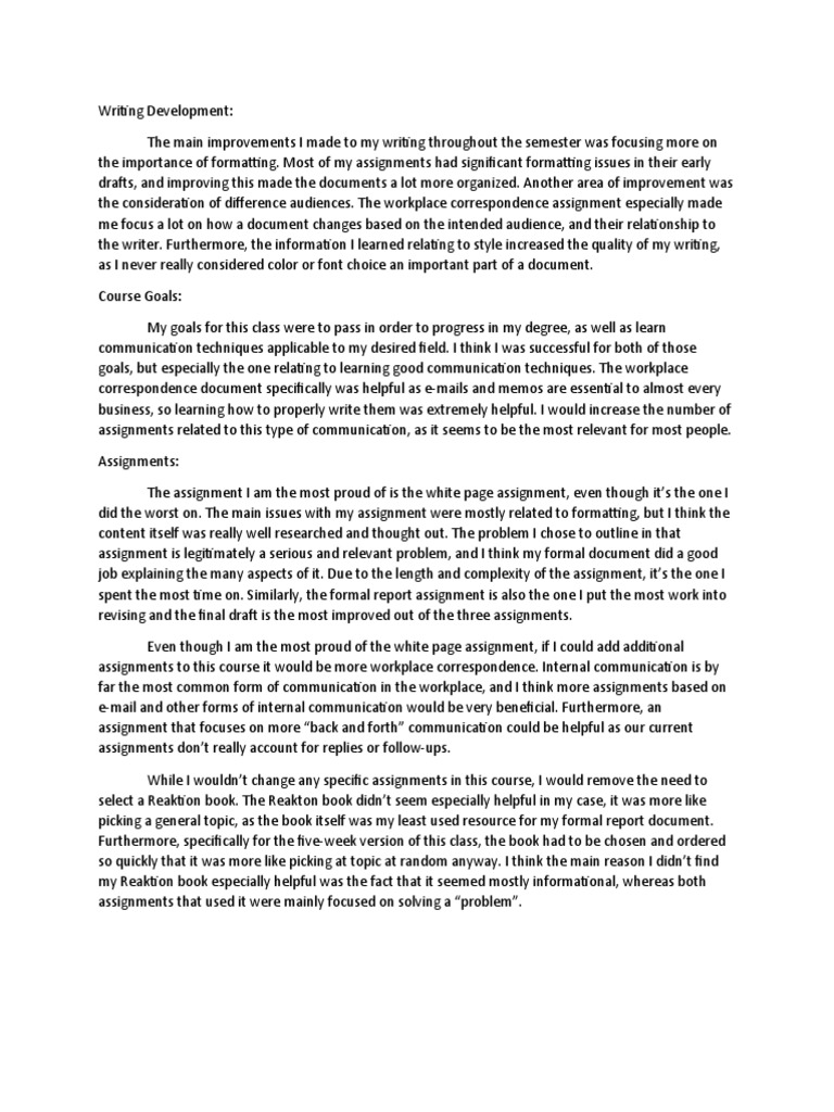 Reflection Essay | PDF | Communication | Essays
