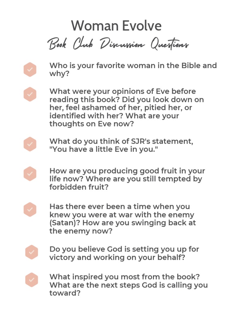 Book Club Discussion Questions: Woman Evolve | PDF