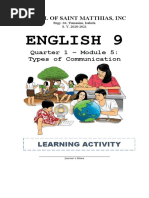 English 9 Quarter 2 Module 3 Week 3 | PDF | General Fiction