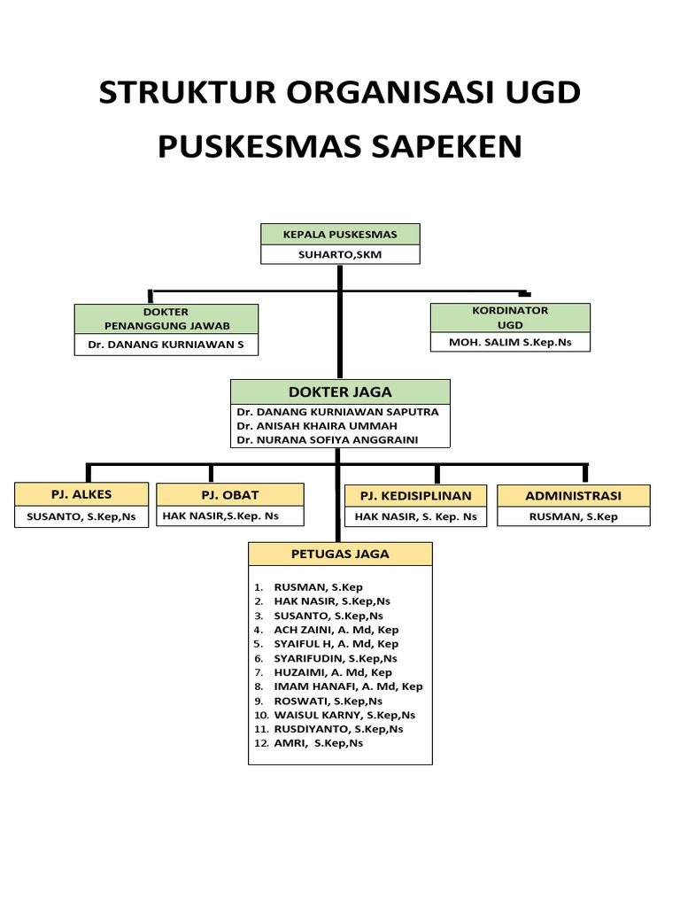 Struktur Organisasi Ugd | PDF