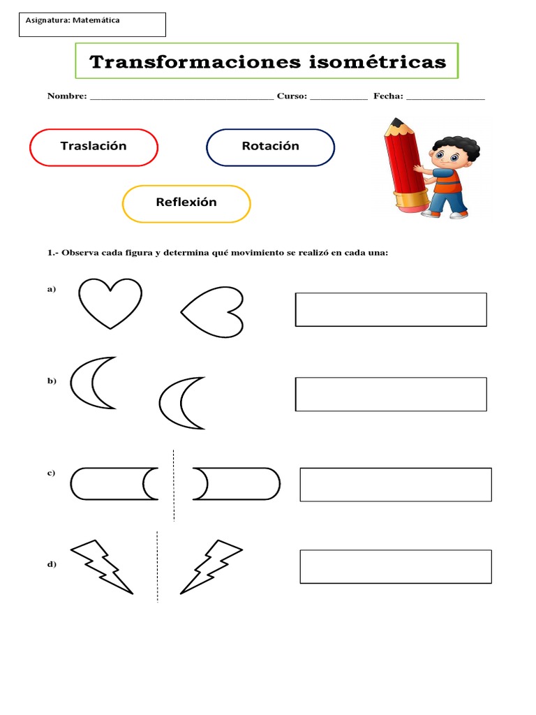 Guia Transformaciones Isometricas 3 Basico | PDF