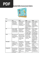 Football Skills Rubric | PDF | Teams | Games Of Physical Skill