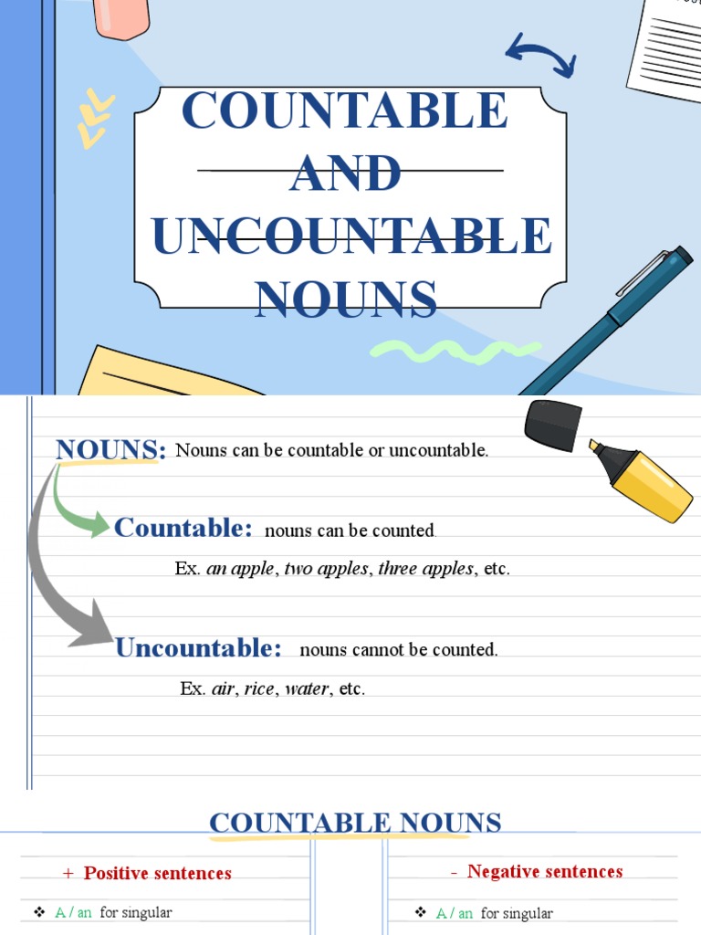 Countable vs Uncountable Nouns Guide | PDF | Noun | Plural
