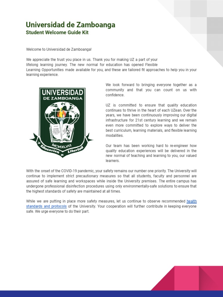 Student Welcome Guide Kit | PDF | Learning | Educational Technology