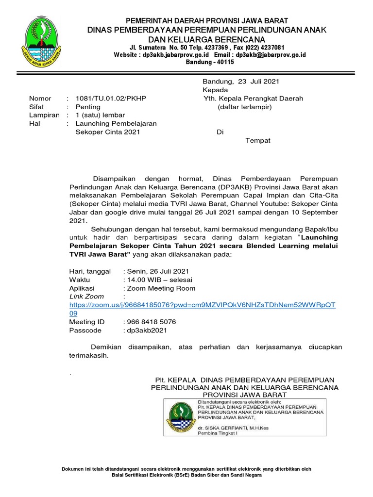 UND. Launching Sekoci26juli - PD - Sign | PDF