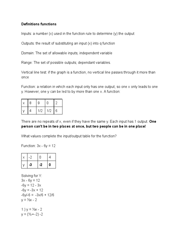 7th Grade Math Function Notes | PDF | Triangle | Area