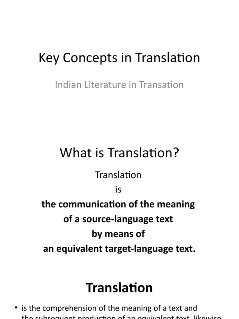 Key Concepts in Translation Studies | PDF | Translations | Cognitive ...