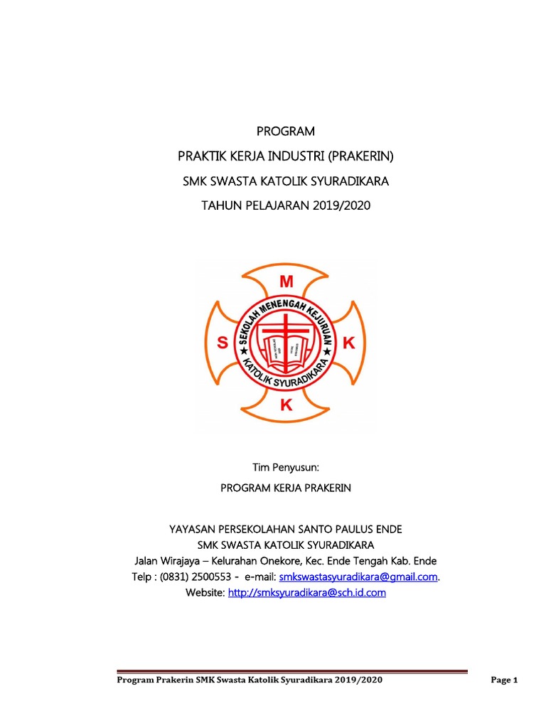 Program Kerja Prakerin | PDF