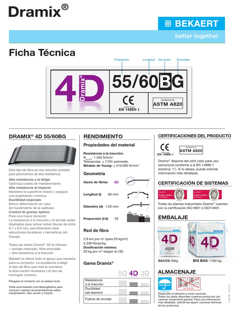 Ficha Tecnica Dramix 5560 | PDF | Materiales | Ingeniería de Edificación