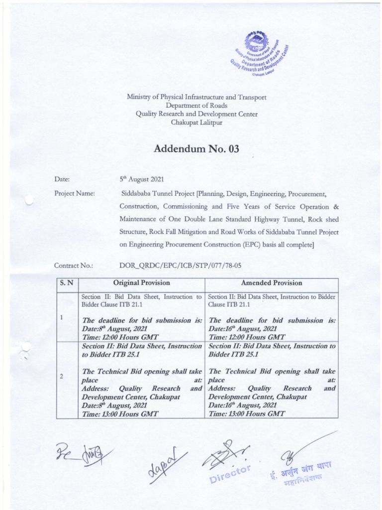 Addendum No 3 | PDF