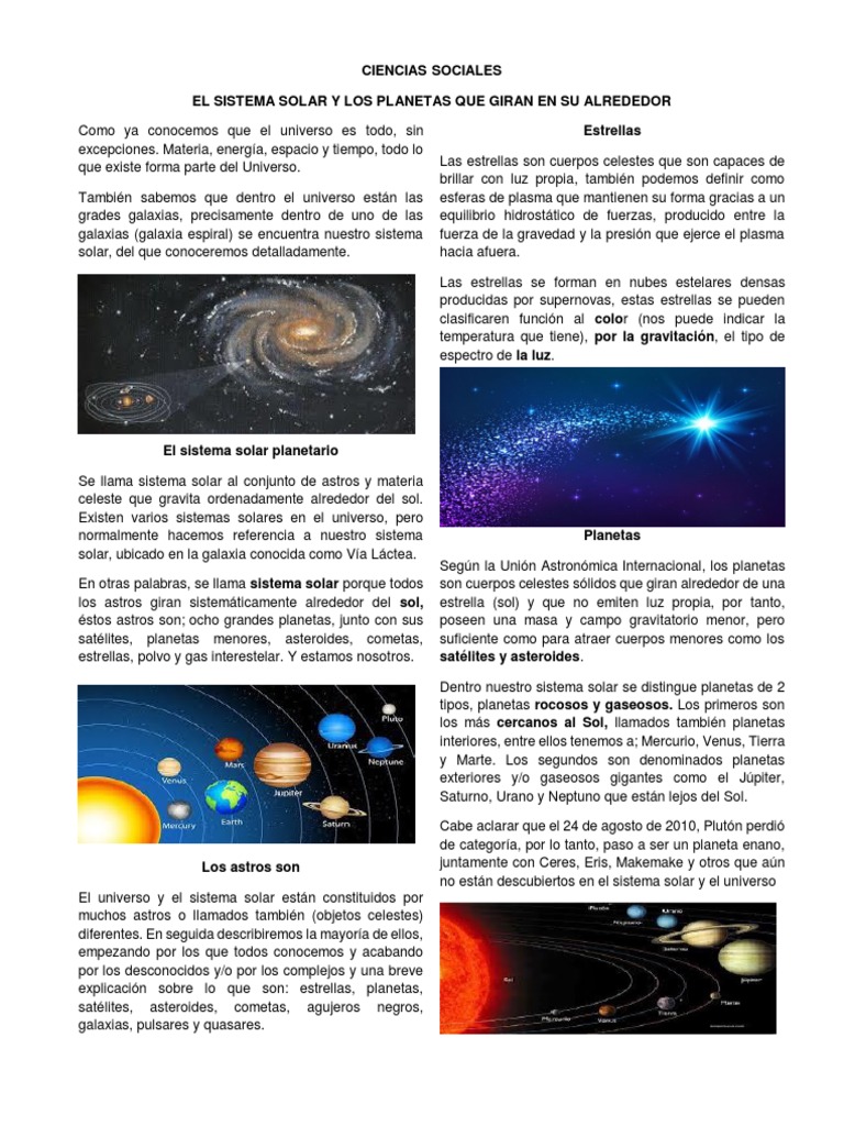 Vocabulario De La Clase De Ciencias 11 Galaxias Quisicosas