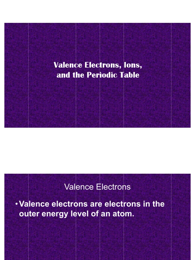 Valence Electrons and Ion Formation Guide | PDF | Ion | Atoms