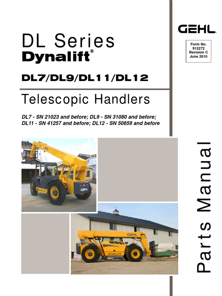 DL7 DL9 DL11 DL12 Telescopic Handler Parts Manual 913272C | PDF ...