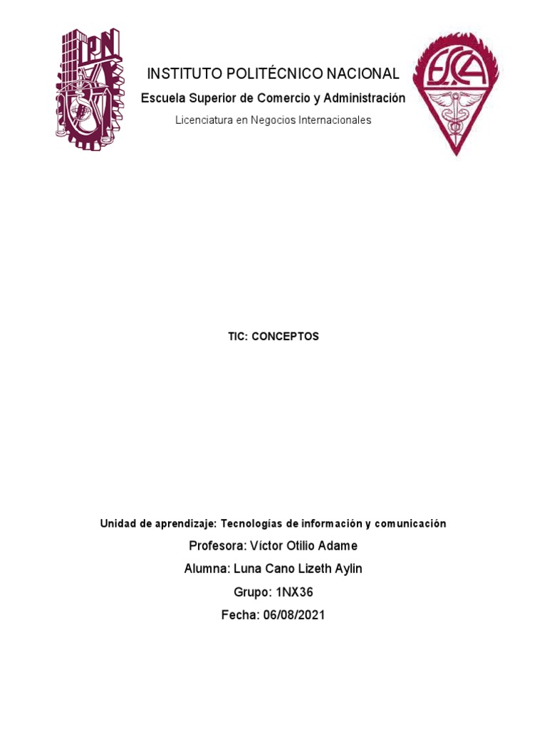 TIC. Conceptos | PDF | Arte