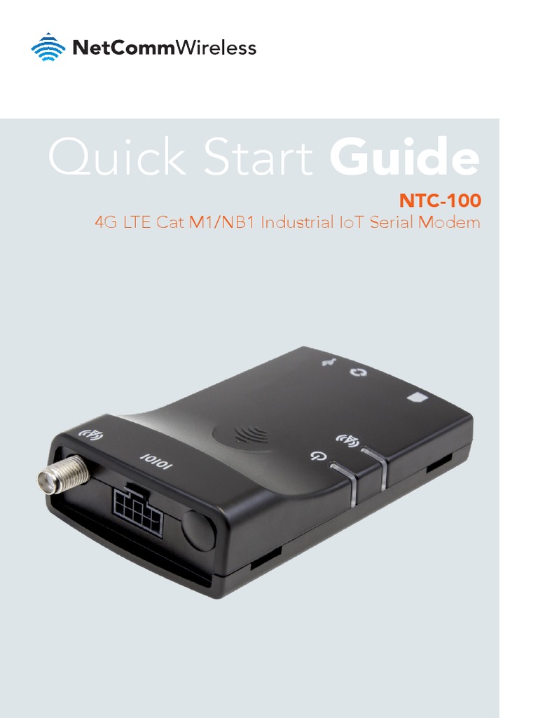 NTC-100 IoT Modem Quick Start Guide | PDF | Usb | Modem