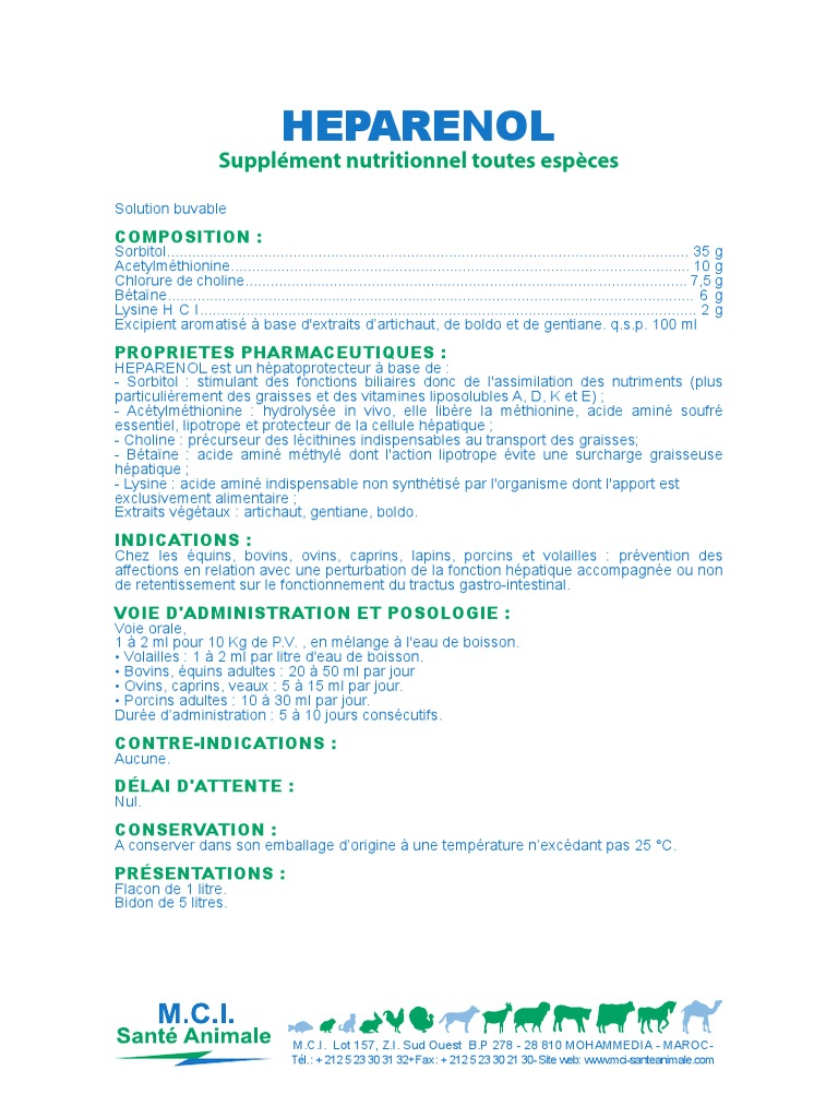 FR Heparenol PDF | PDF | Nutrition | Biomolécules