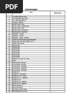 Stationery List | PDF | Stationery | Office Equipment