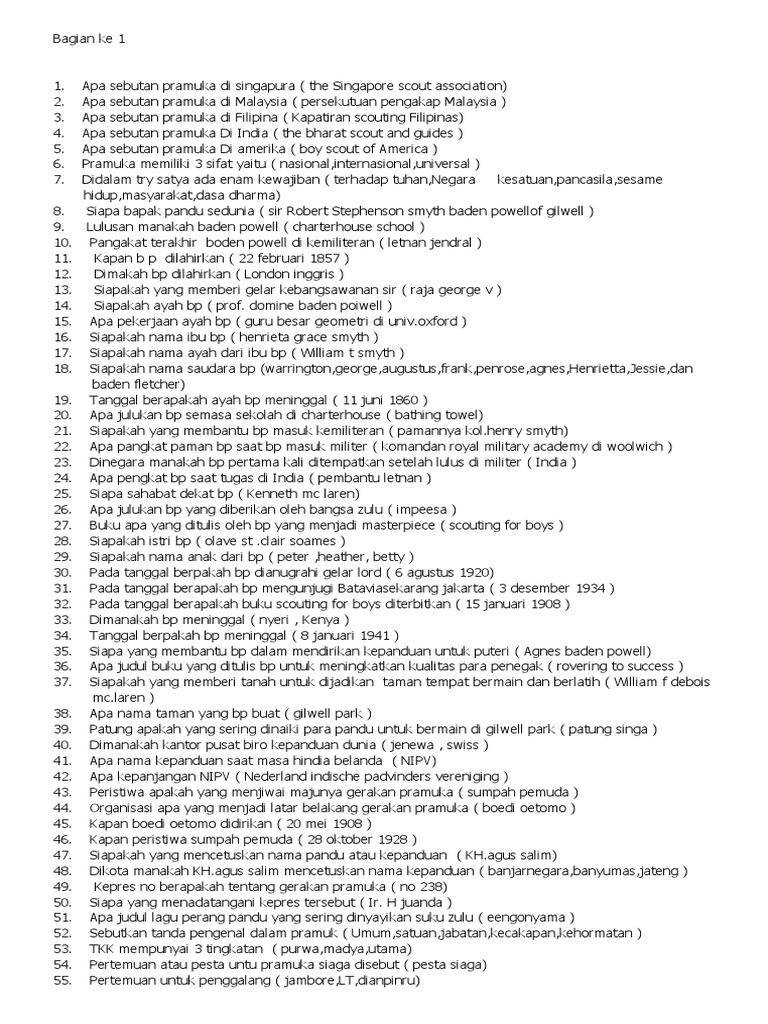 Rangking 1 Pramuka | PDF