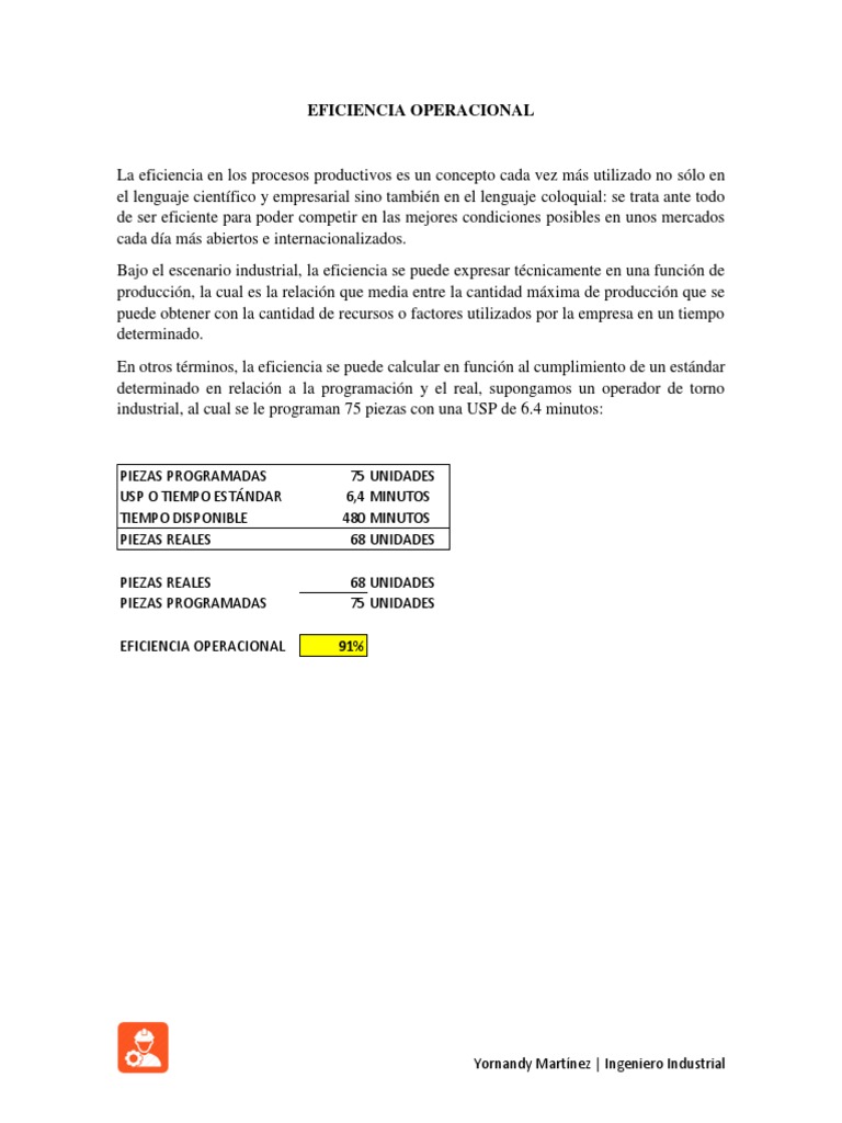 Eficiencia Operacional en Procesos Productivos | PDF | Tecnología
