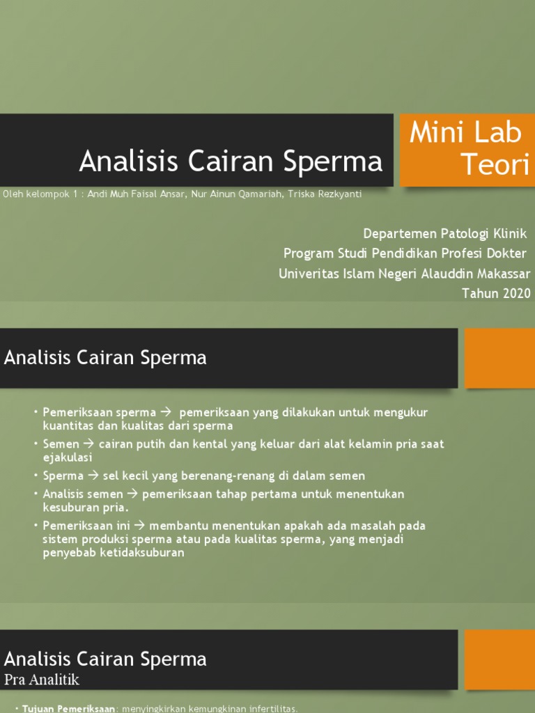 Panduan Analisis Sperma Lengkap | PDF