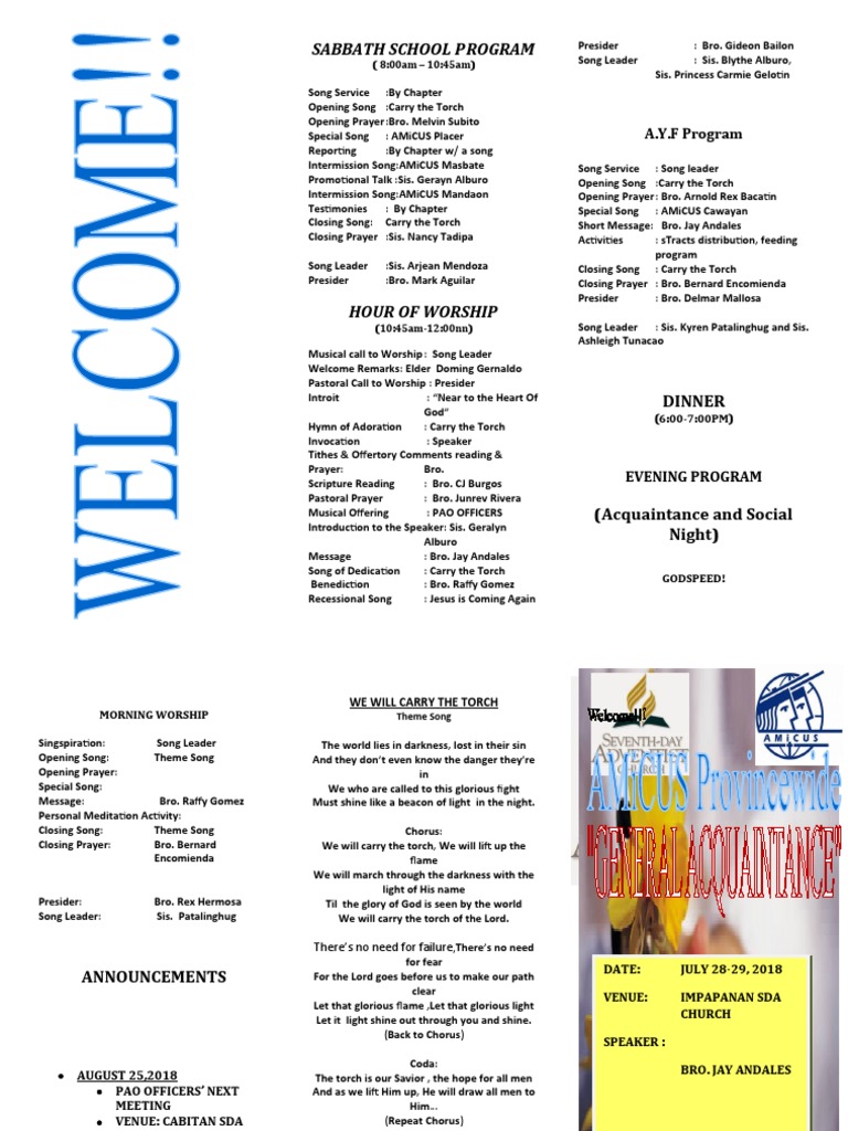 Amicus General Acquaintance Program | Download Free PDF | Christian ...