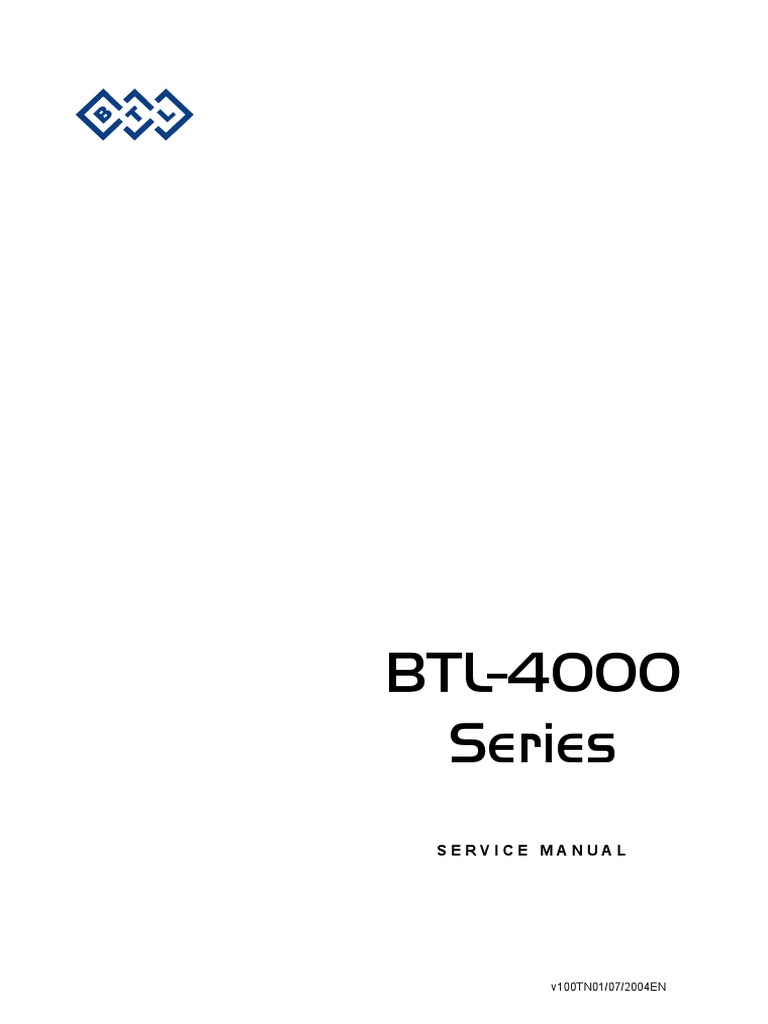 BTL-4000 Series: Service Manual | PDF | Mains Electricity | Power Supply