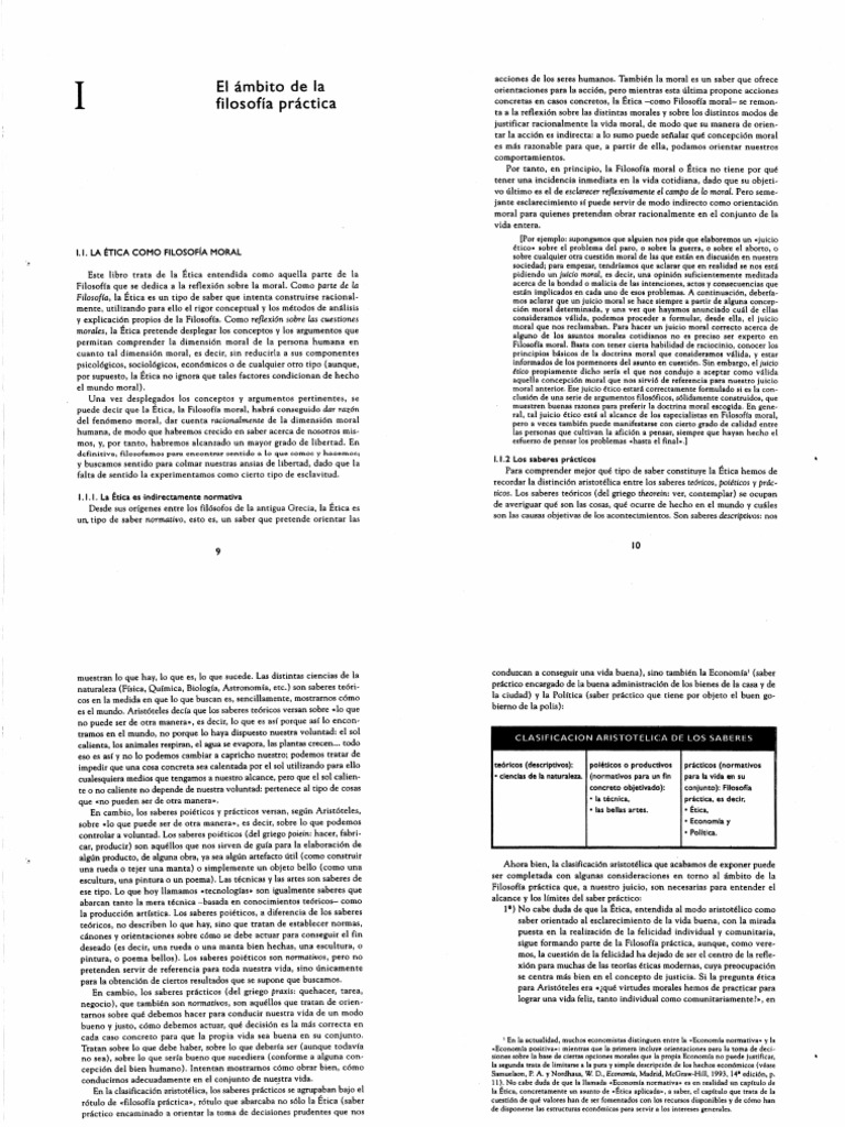 El Ámbito de La Filosofía Práctica (Adela Cortina y Emilio Marti0001 | PDF