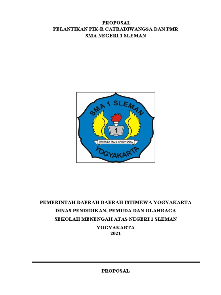 Proposal Pelantikan PIK-R PMR FIX | PDF