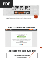 Recording Voice with Vocaroo Guide | PDF | Games & Activities