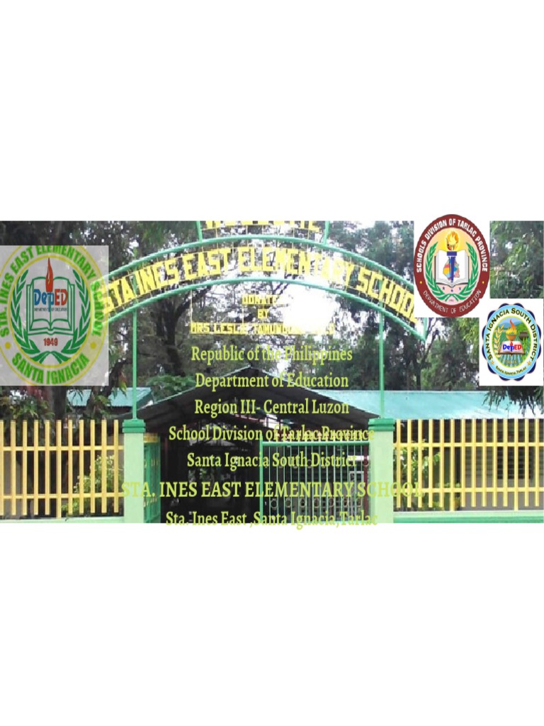 Sta. Ines East Elementary School Info | PDF