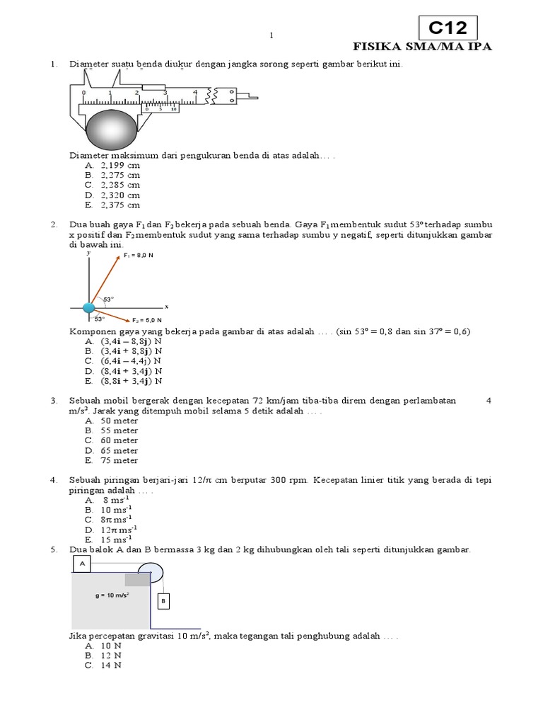 Soal Sma Ipa Fis C12 | PDF